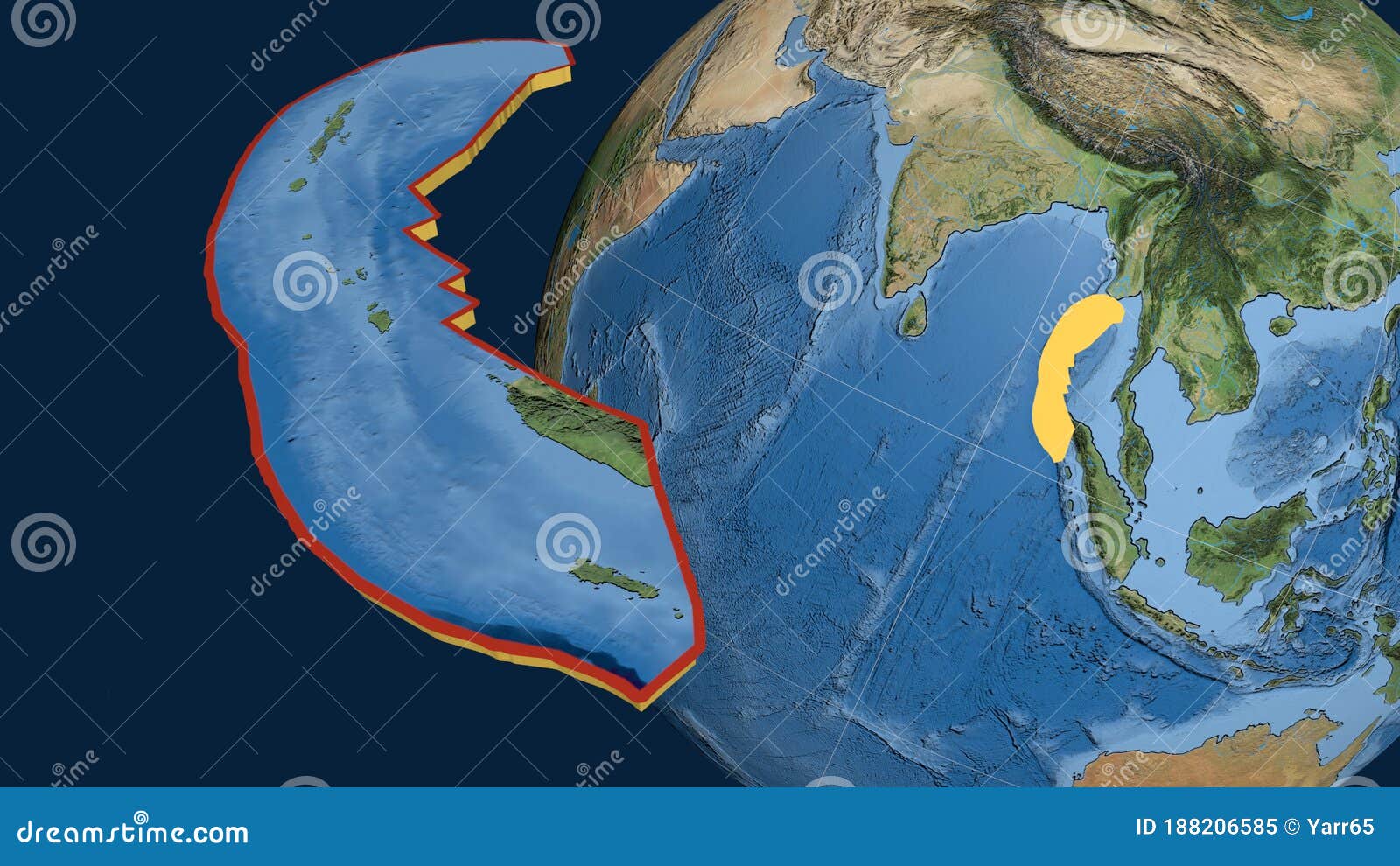 Burma Plate Presented - Satellite Stock Illustration - Illustration of ...