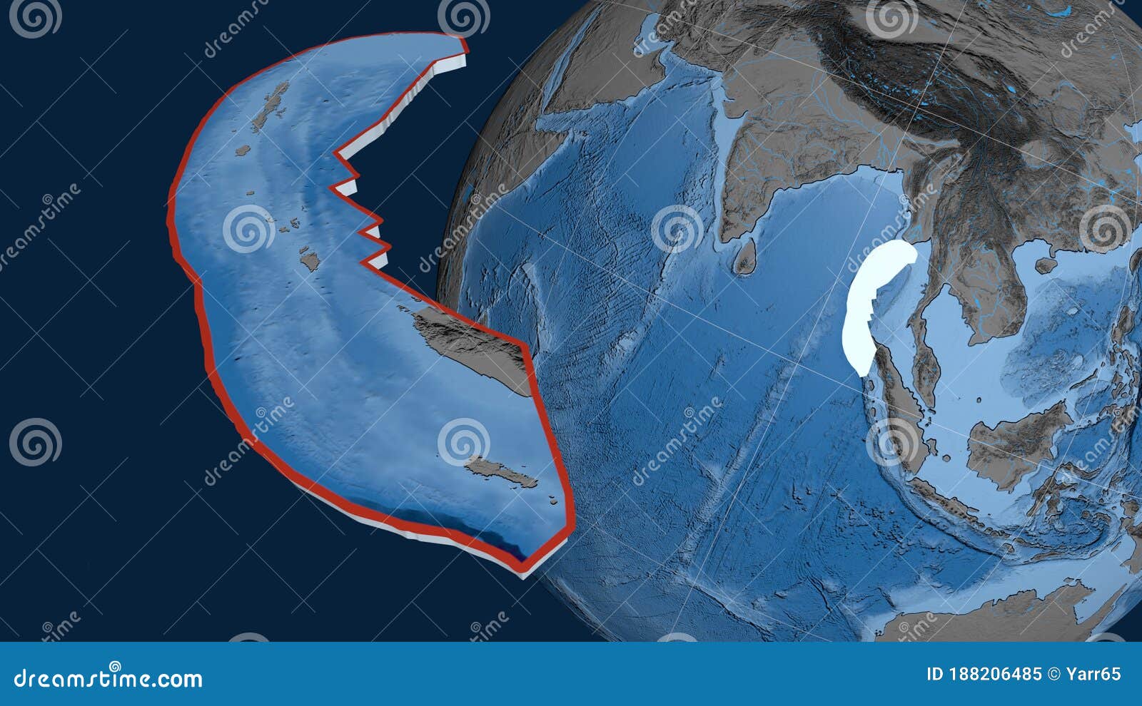 Burma Plate Presented - Topo and Bathy Stock Illustration ...