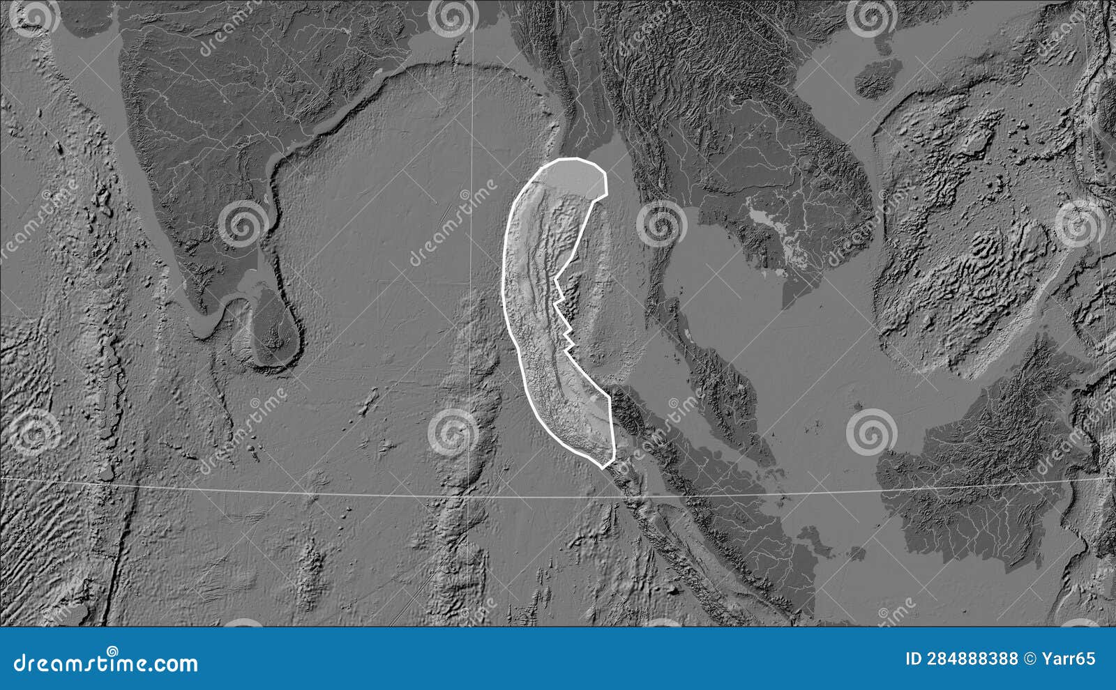 Burma Tectonic Plate. Bilevel Map Stock Illustration - Illustration of ...