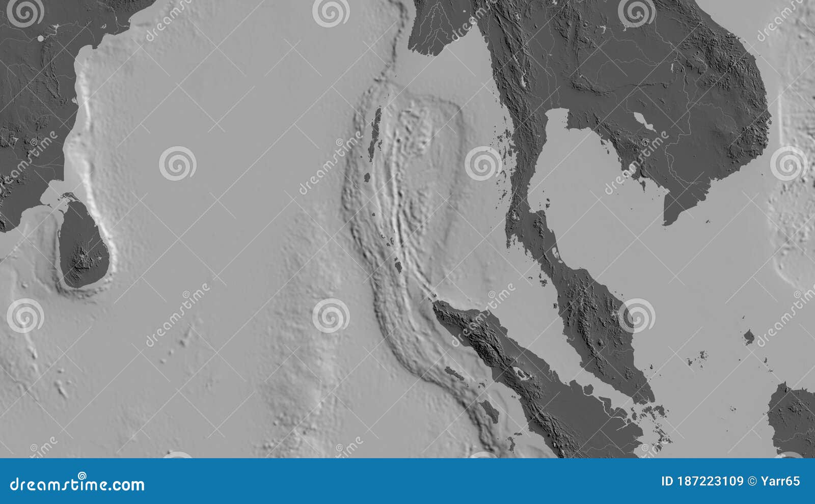 Burma Tectonic Plate - Raster. Bilevel Stock Illustration ...