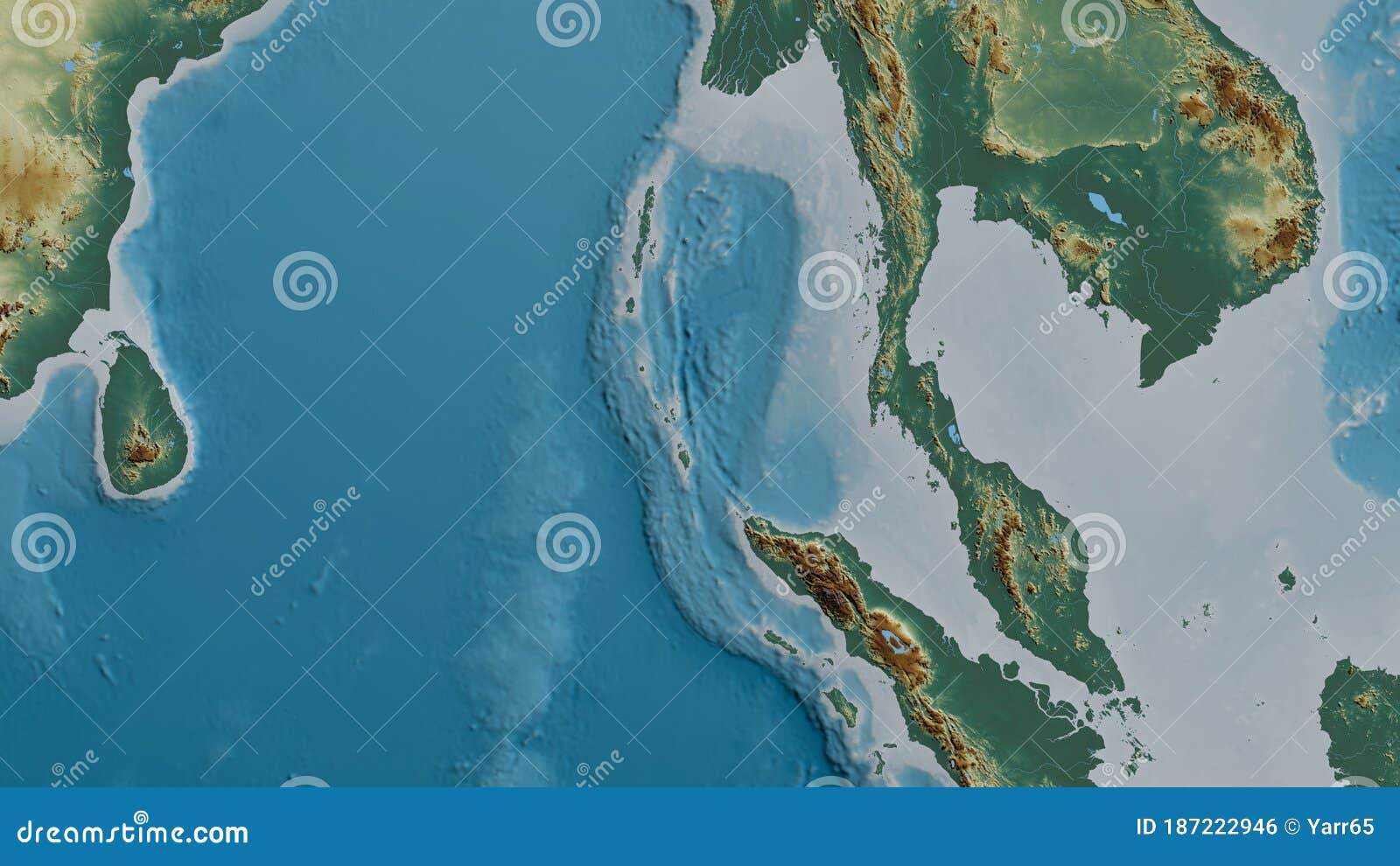 Burma Tectonic Plate - Raster. Relief Stock Illustration - Illustration ...