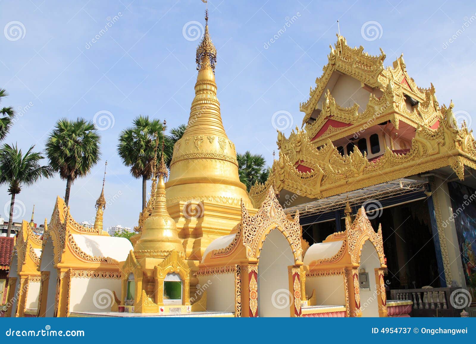 Burma Temple stock image. Image of buddhist, exterior - 4954737