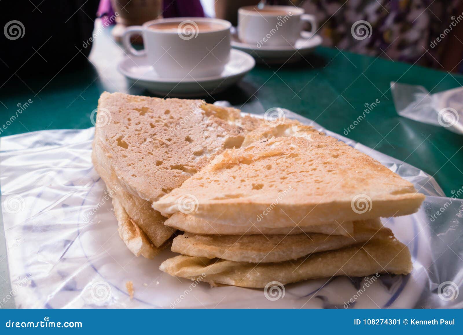Burmese milk tea and na`an stock image. Image of paratha - 108274301
