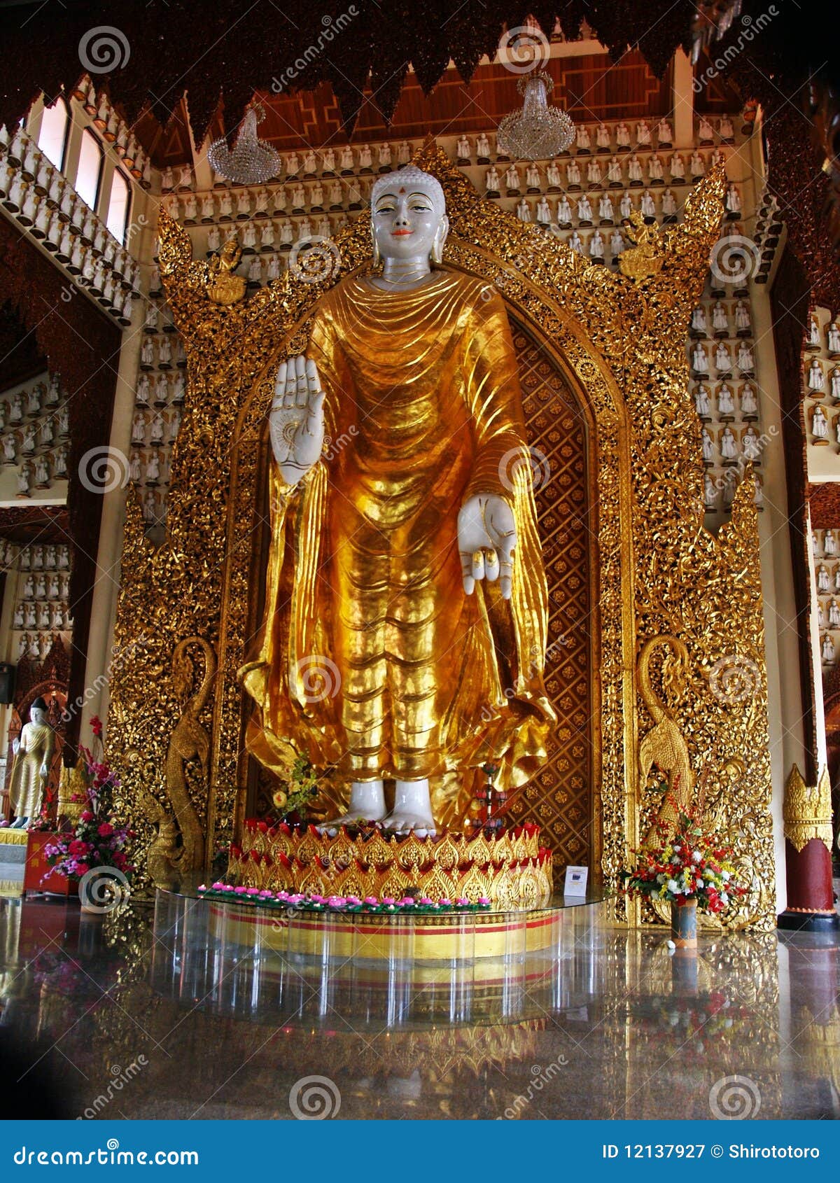 Burmese Standing Buddha stock image. Image of chinese - 12137927