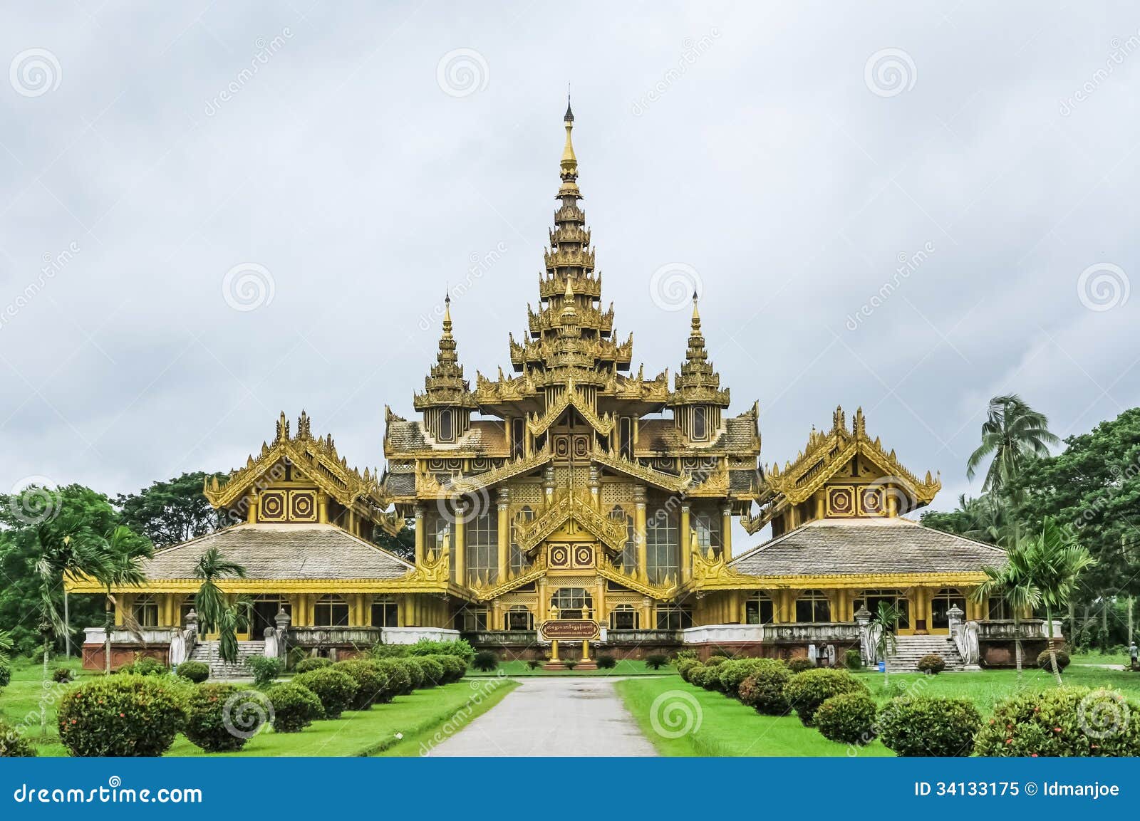Burmese temple stock image. Image of dawn, architecture - 34133175