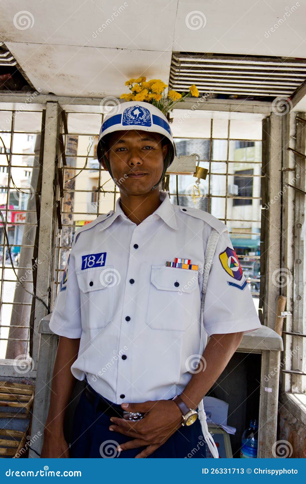 Burmese Traffic Police Man editorial stock photo. Image of burma - 26331713