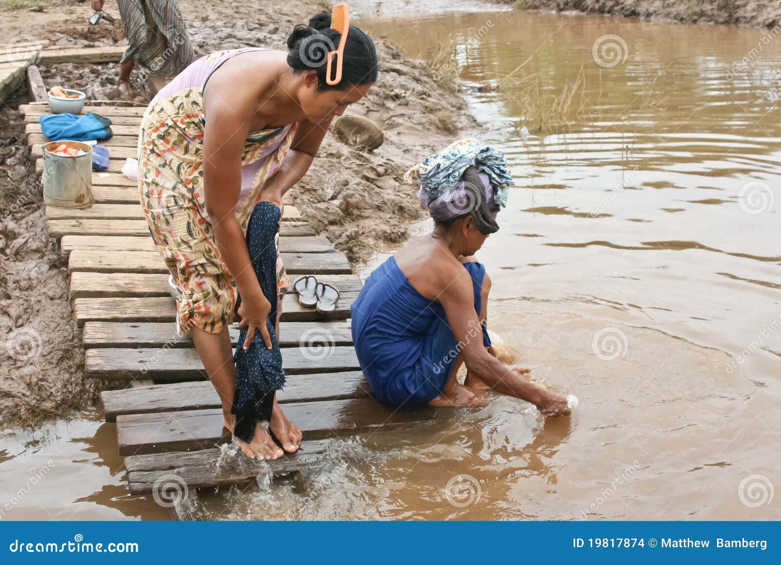 Washing Clothes In The Ganges River Editorial Image | CartoonDealer.com ...