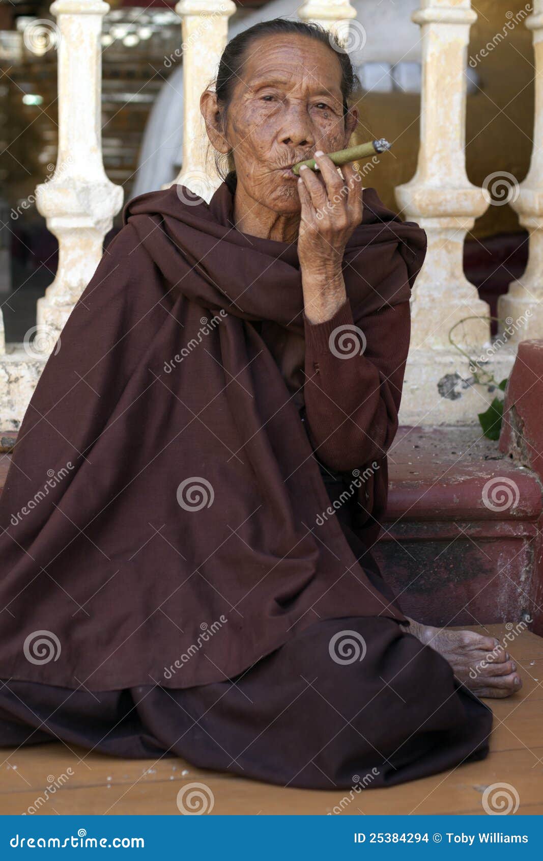 Burmese Woman Smoking a Cheroot Editorial Stock Image - Image of ...
