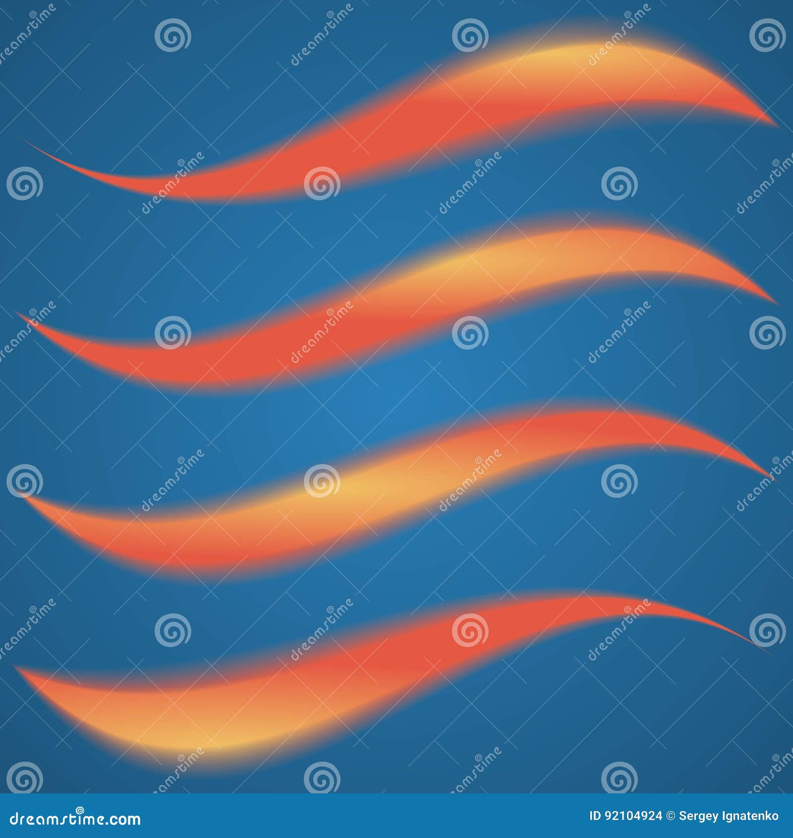 Burn Abstract Flame Fire Elements with Yellow and Red Gradient. Vector ...