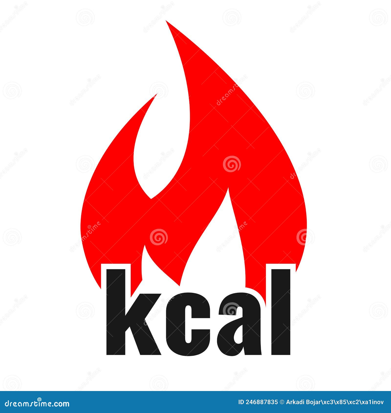 Burn calories vector icon stock vector. Illustration of design - 246887835