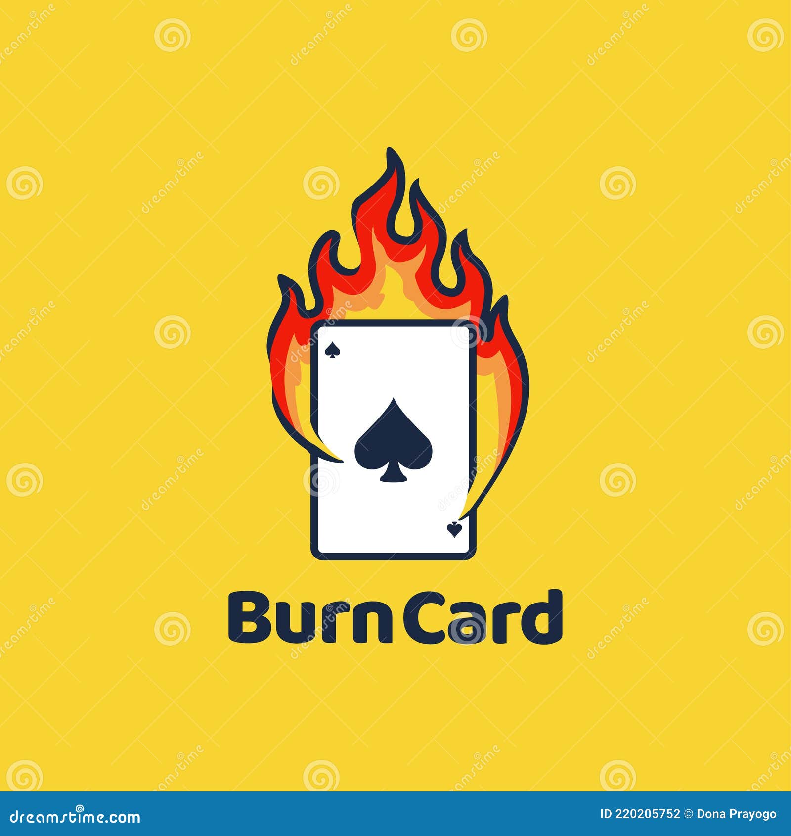 Burn Card Flame Gambling Game Stock Vector - Illustration of frame ...