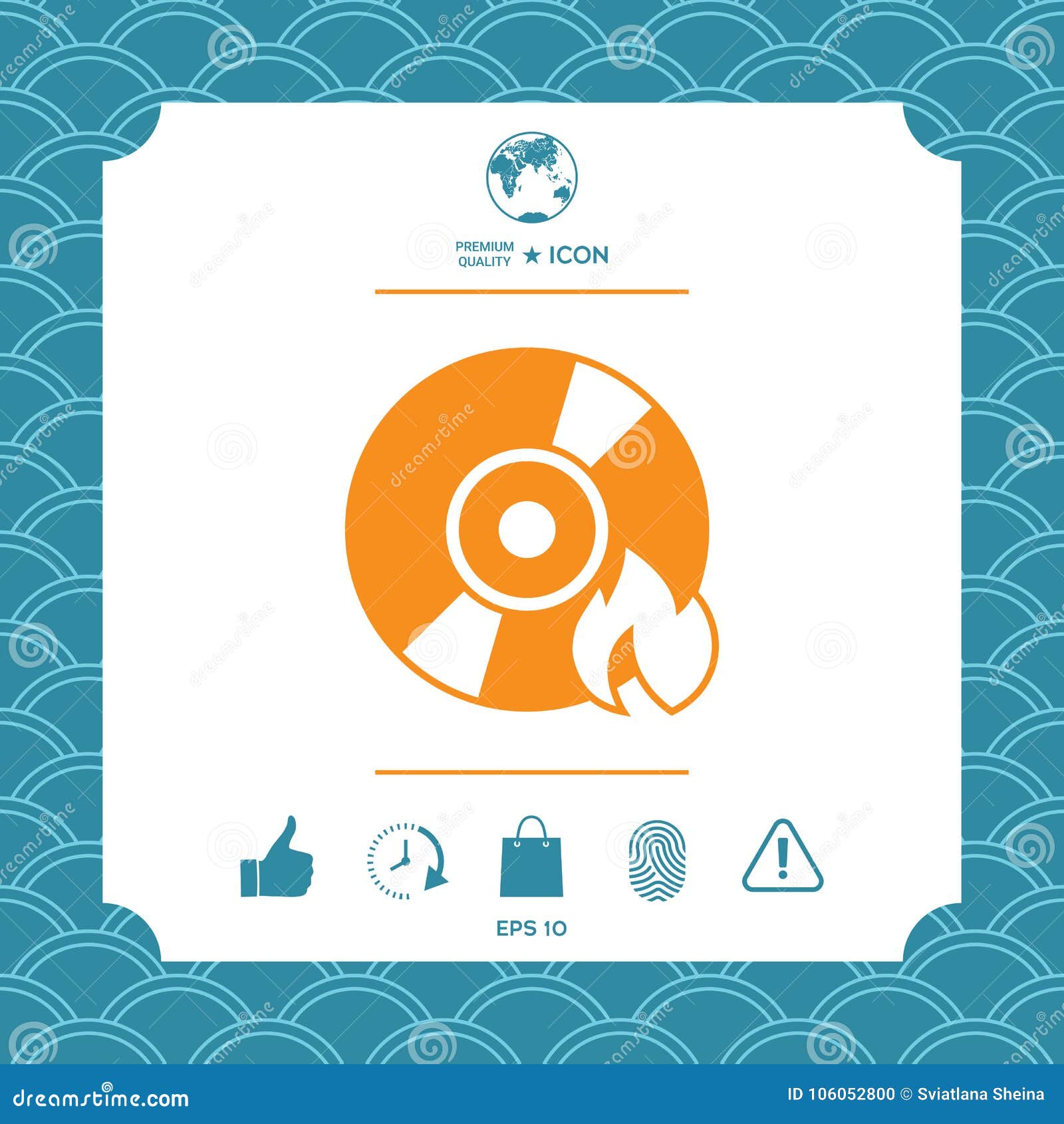 Burn CD or DVD icon stock vector. Illustration of media - 106052800