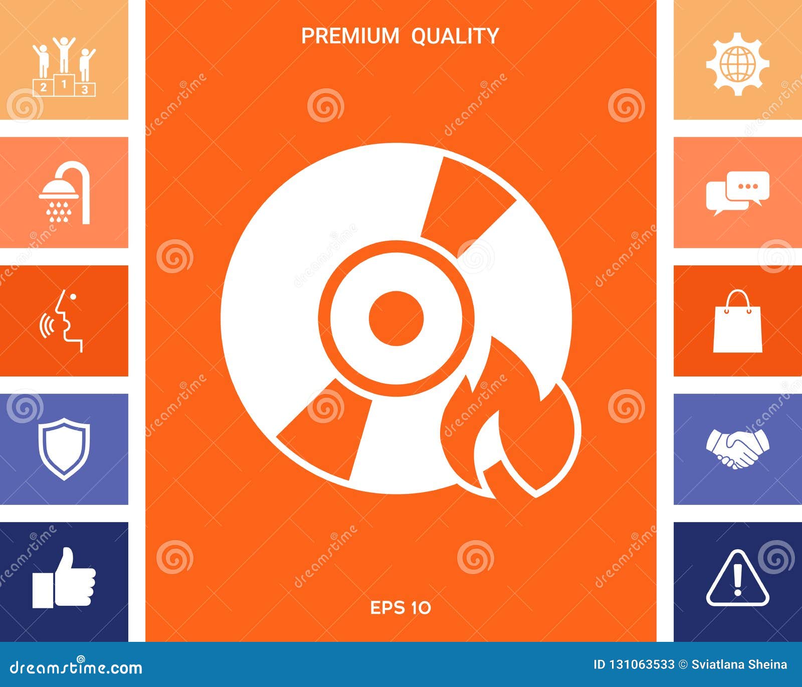 Burn CD or DVD icon stock vector. Illustration of audio - 131063533