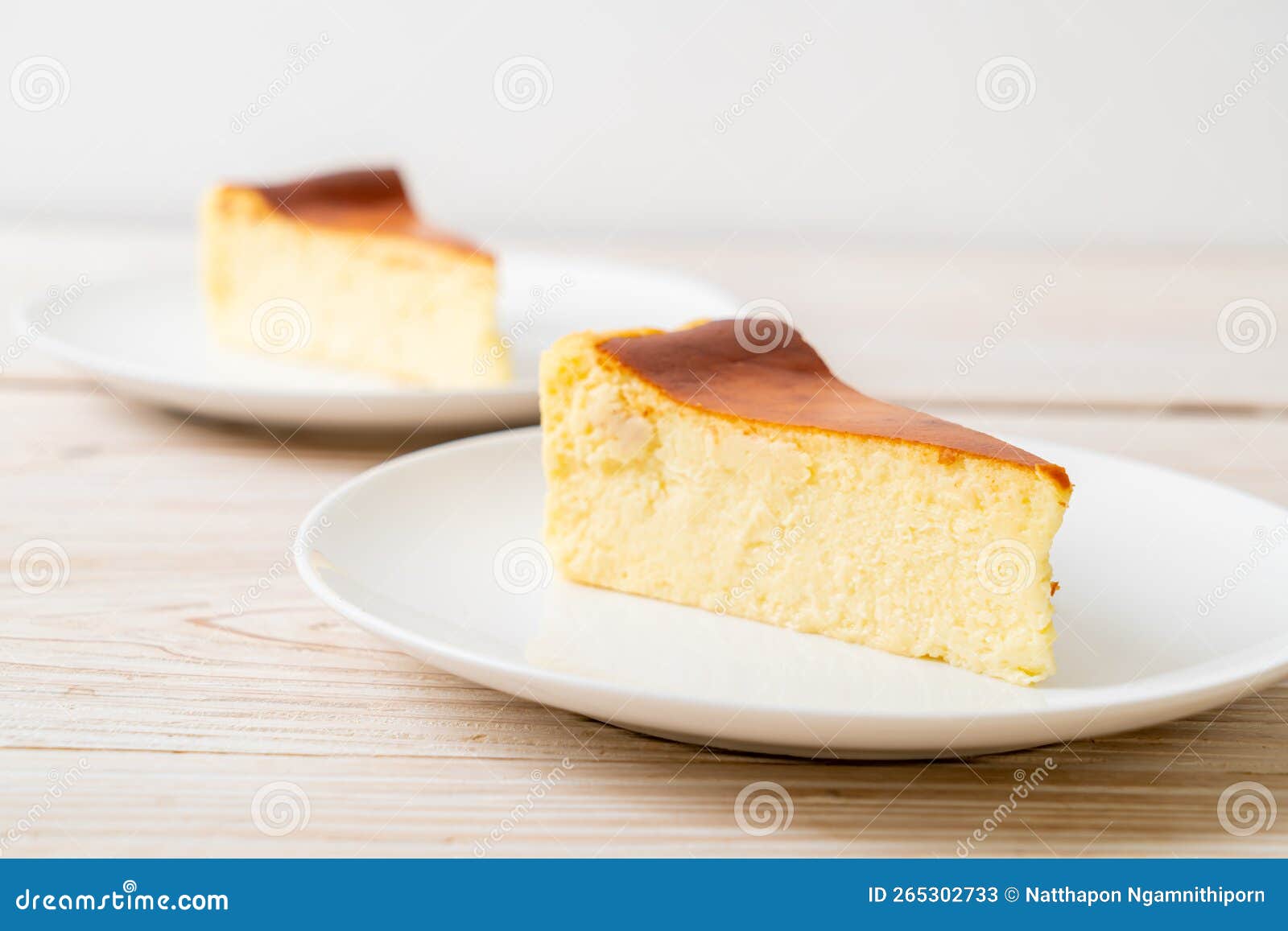 Burn Cheesecake on White Plate Stock Image - Image of gourmet, isolated ...