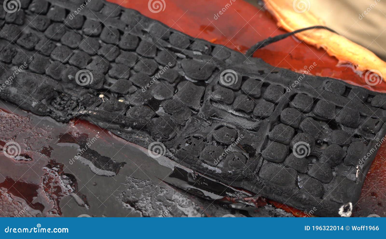 Burn the Computer Keyboard. Personal Computer Burnt Due To Electricity ...