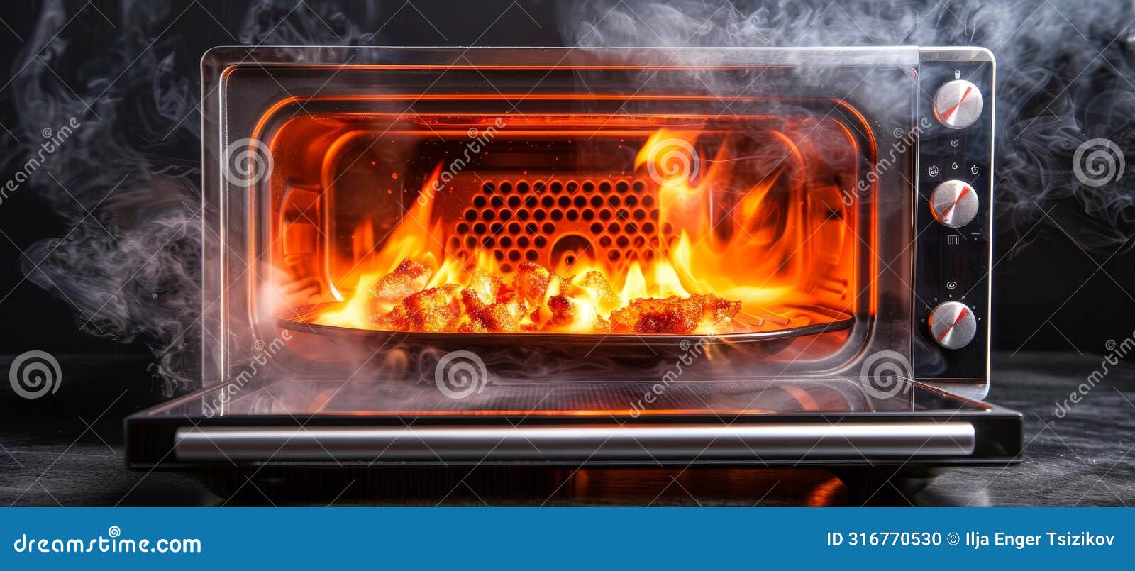Burn Damage in Microwave Oven Due To Internal Breakdown or Short ...