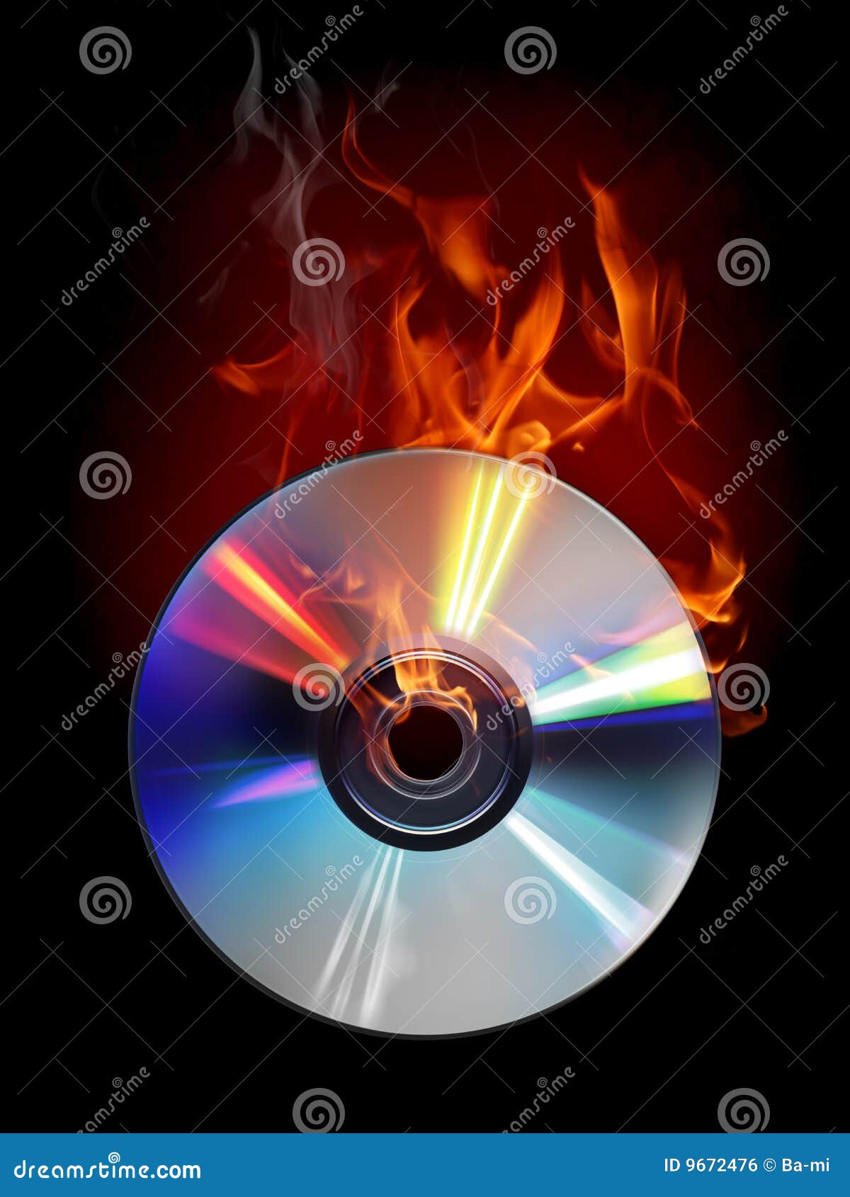 Burn disc stock photo. Image of flame, fiery, computer - 9672476