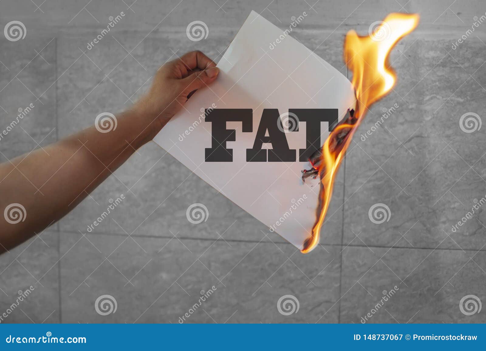 Burn Fat Text on Burning Paper Stock Image - Image of fitness, concept ...