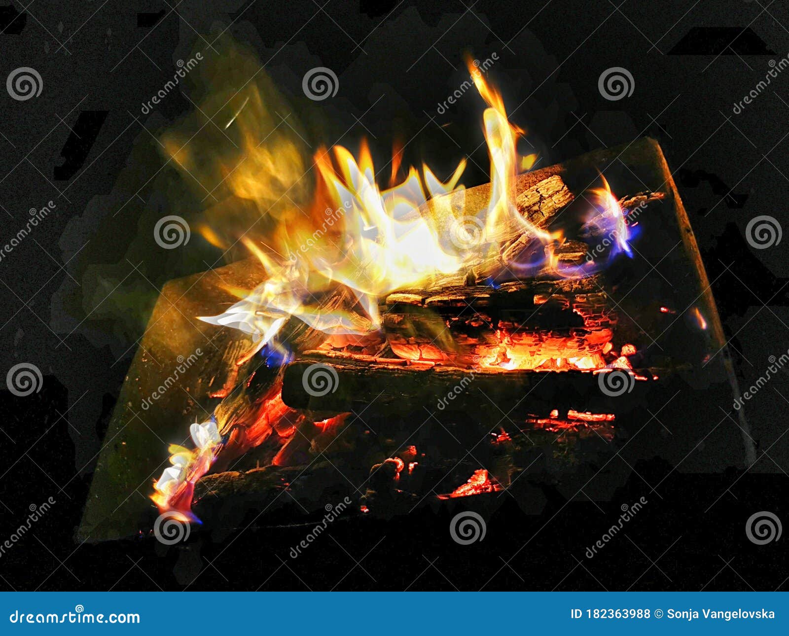Burn the fire stock photo. Image of colorful, light - 182363988