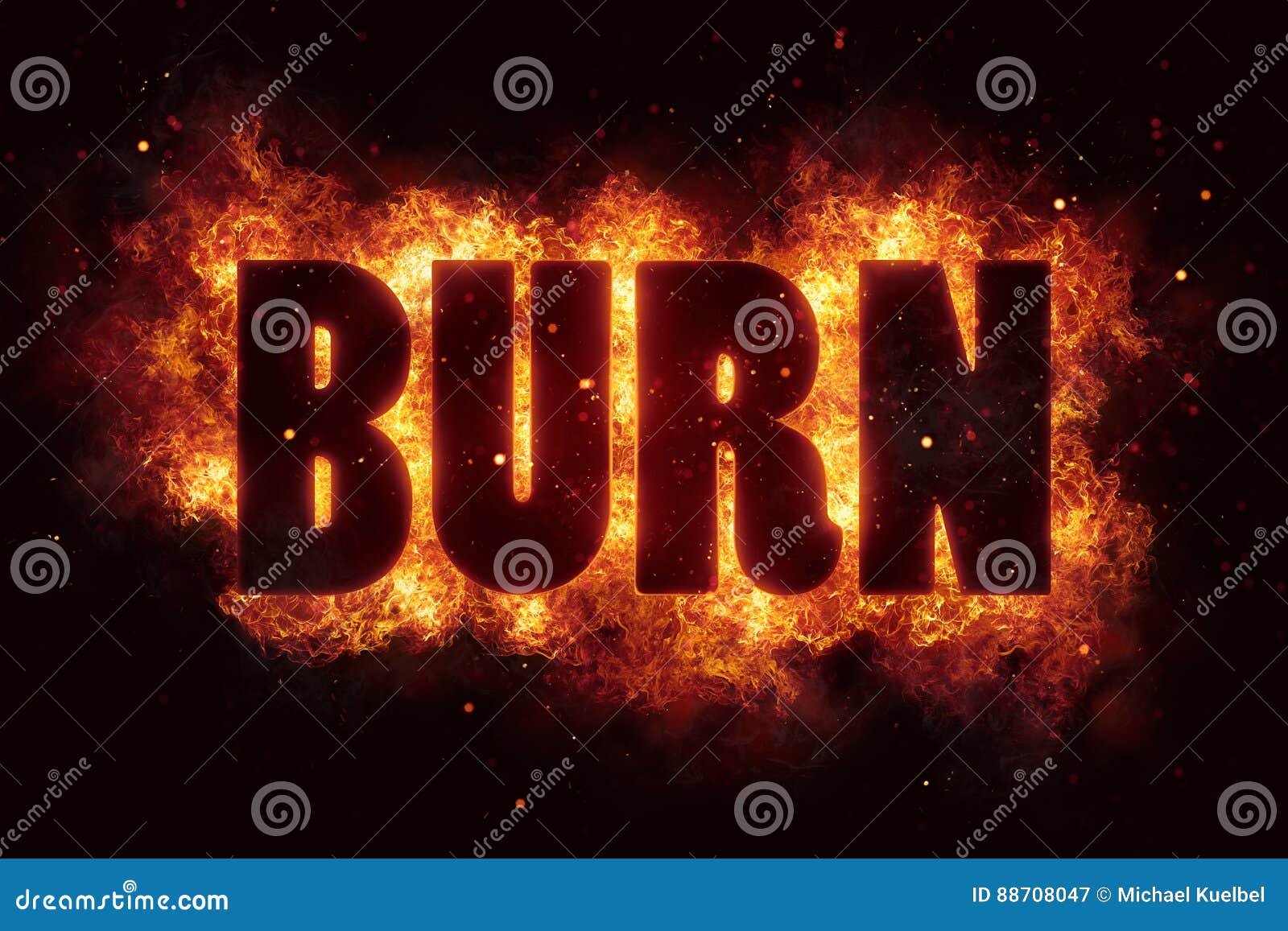 Burn Fire Flame Text Explosion Explode Stock Illustration ...