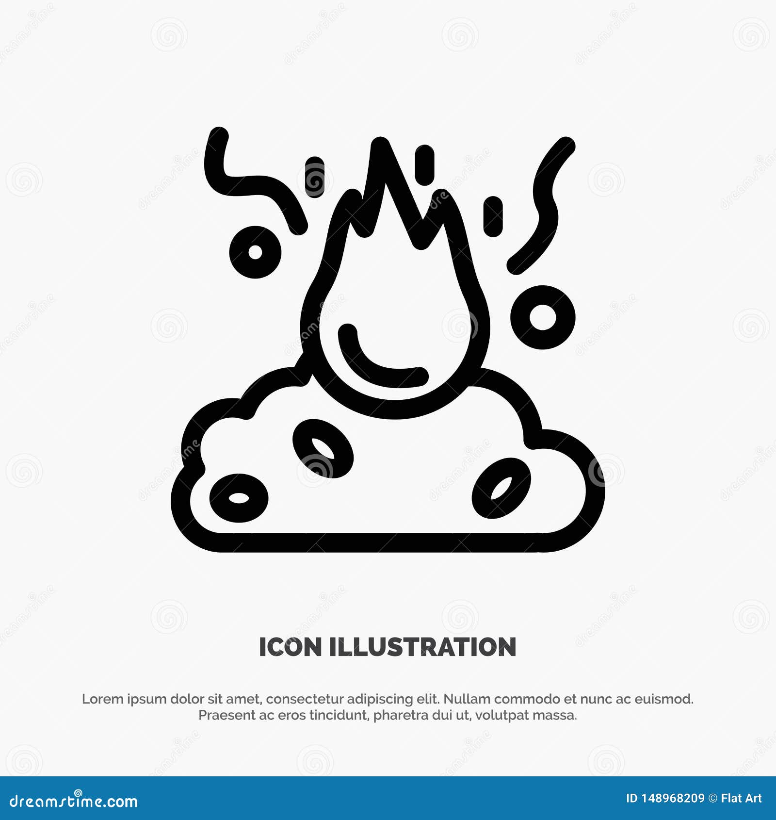 Garbage Burnt, Burn Waste Plastic Symbol, Pollution From Plastic In ...