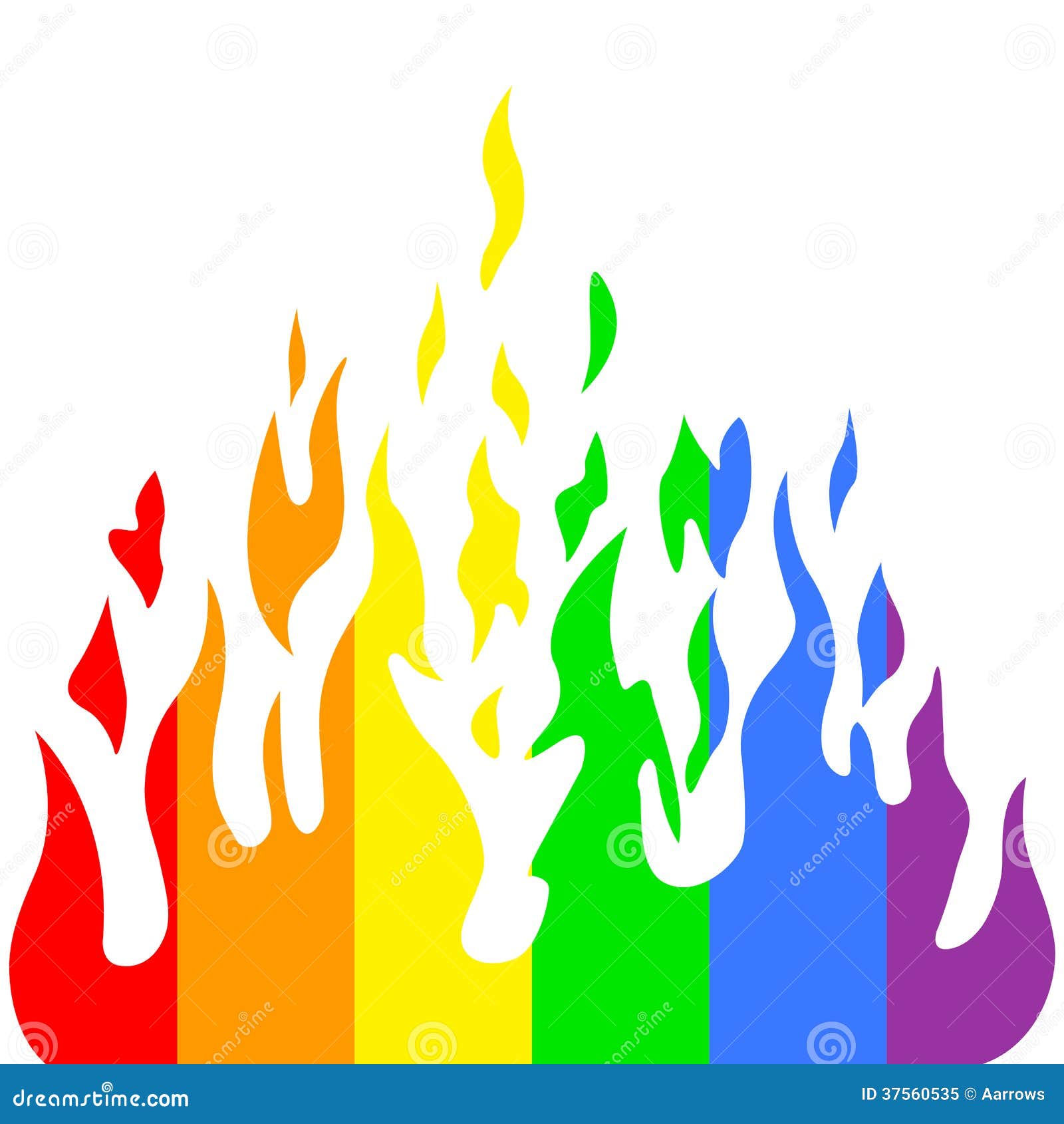 Burn Flame Fire Rainbow Colors, Vector Stock Vector - Illustration of ...