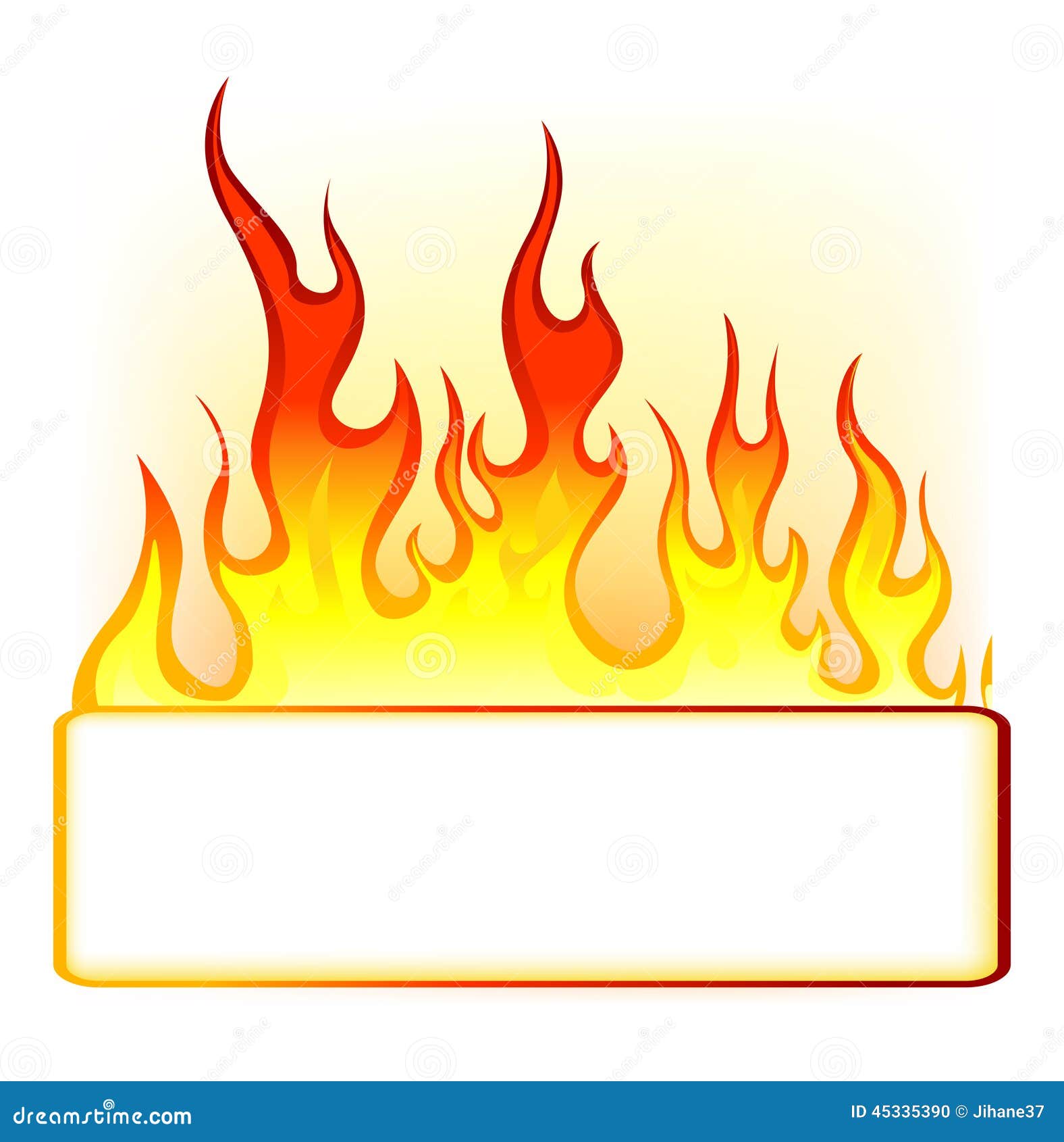 Burn Flame Fire with Space for Text Stock Illustration - Illustration ...