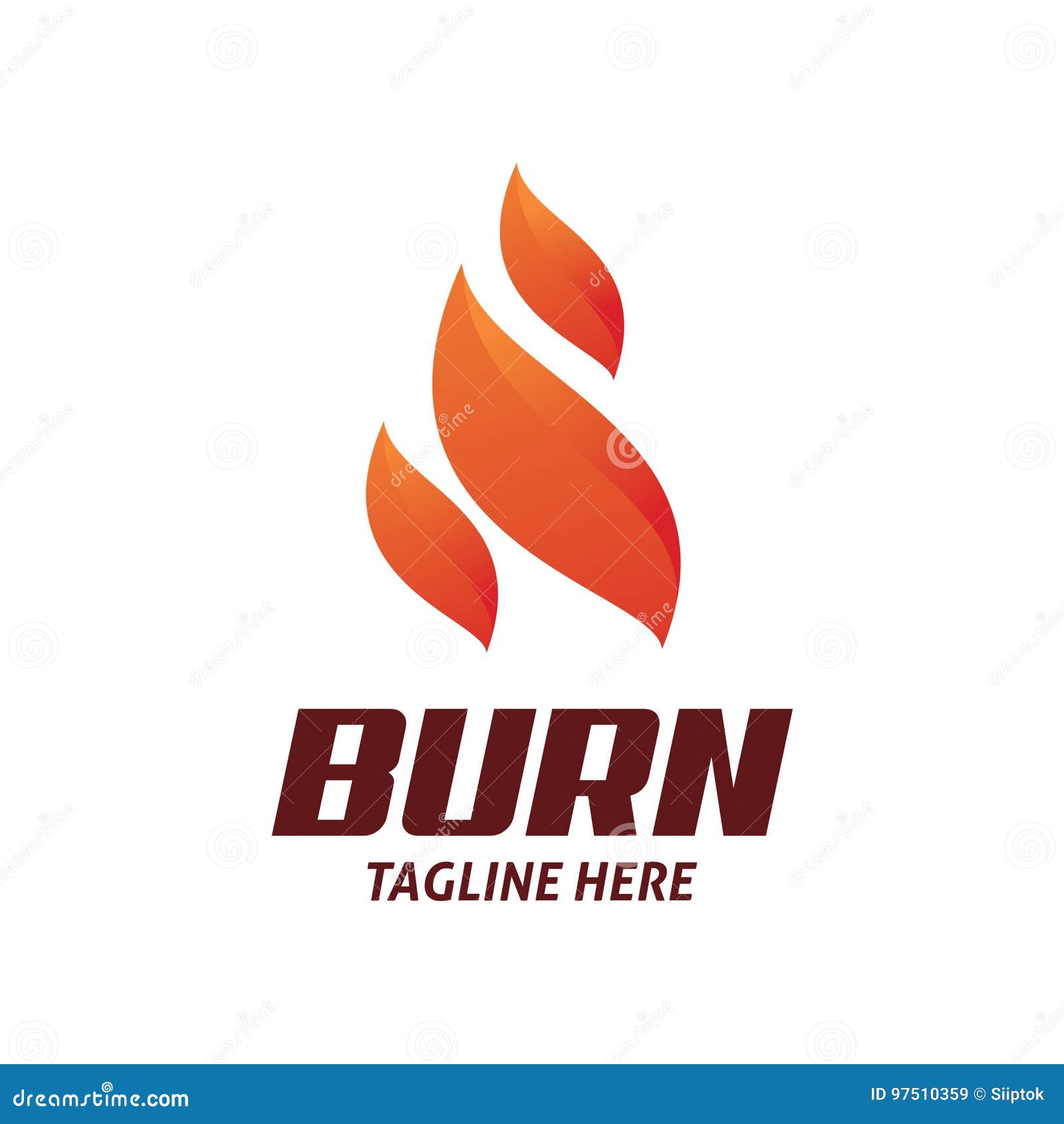 Burn flame logo stock vector. Illustration of creative - 97510359