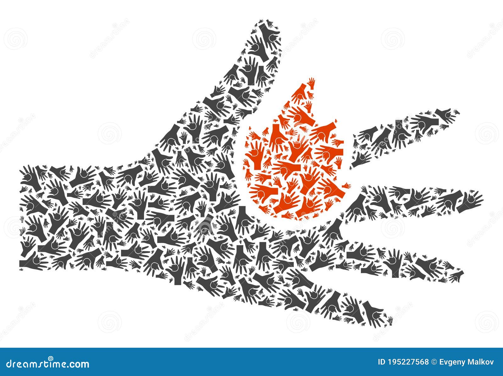 Burn Hand Vector Composition of Self Recursive Items Stock Vector ...