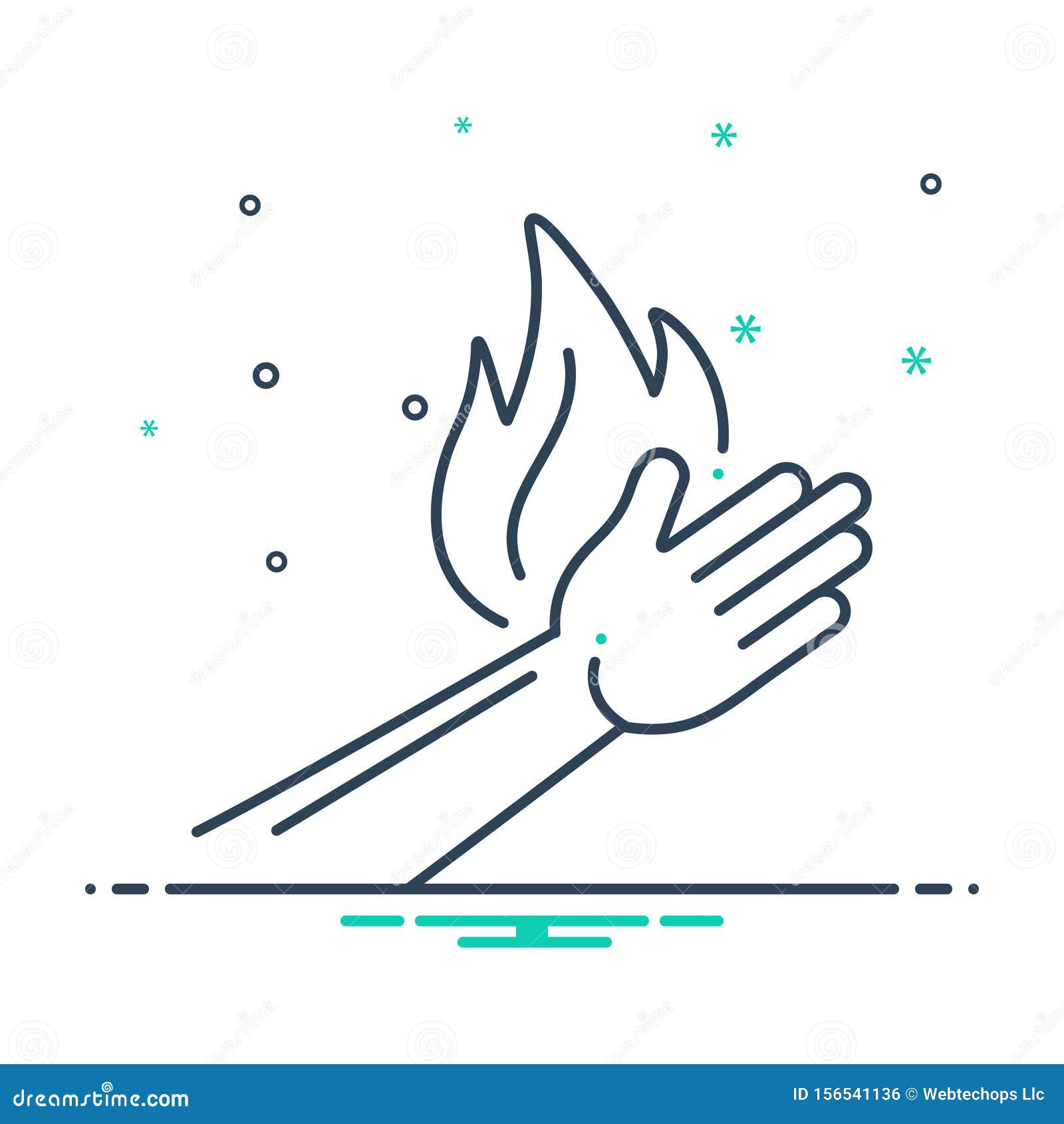 Black Mix Icon for Burn Injury, Burnout and Injury Stock Vector ...