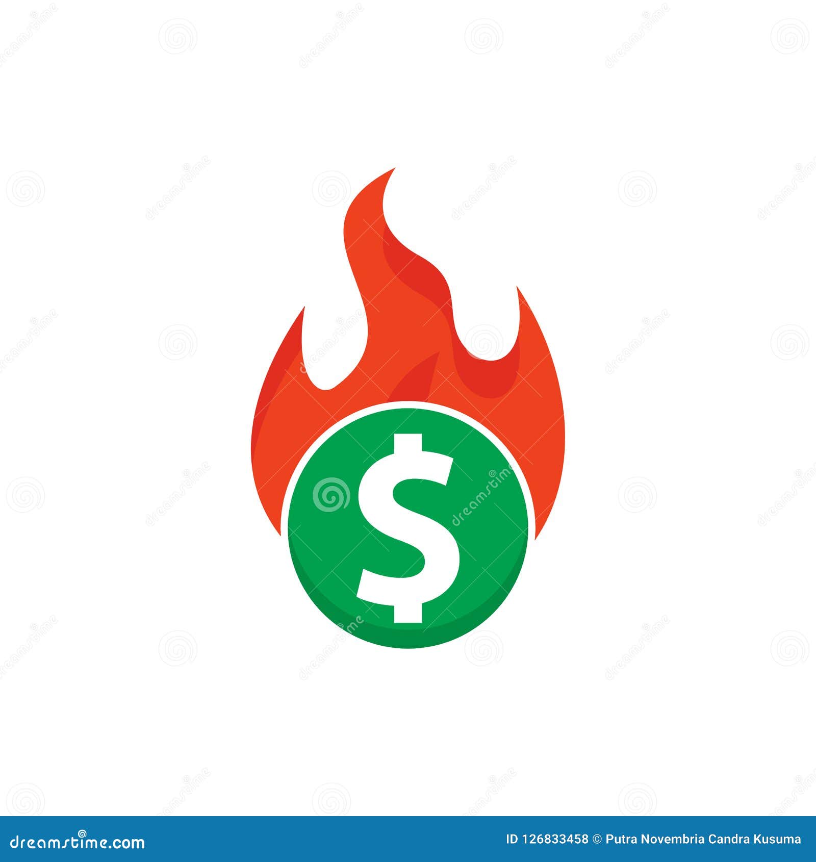 Burn Money Logo Icon Design Stock Vector - Illustration of icon ...