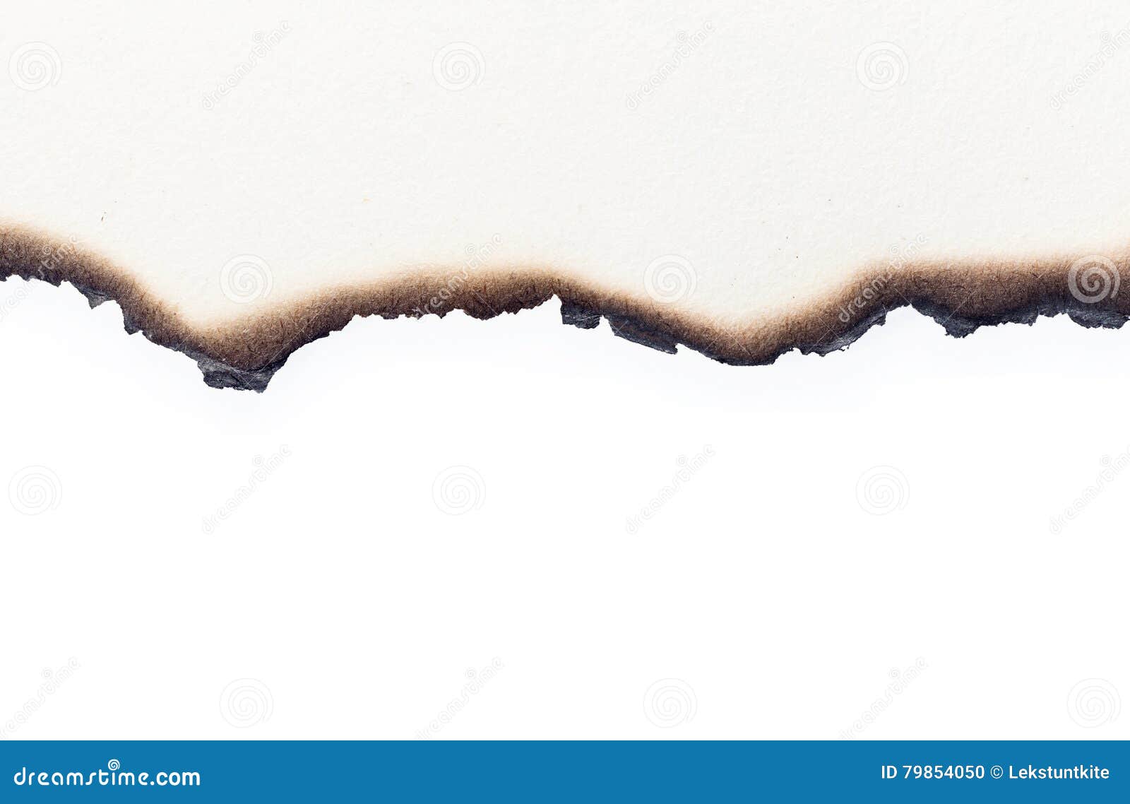 Burn Old Brown Paper Half on White Texture Background Stock Photo ...