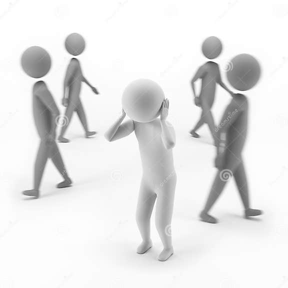 Burn Out - 3D Stickmen stock illustration. Illustration of cutout ...