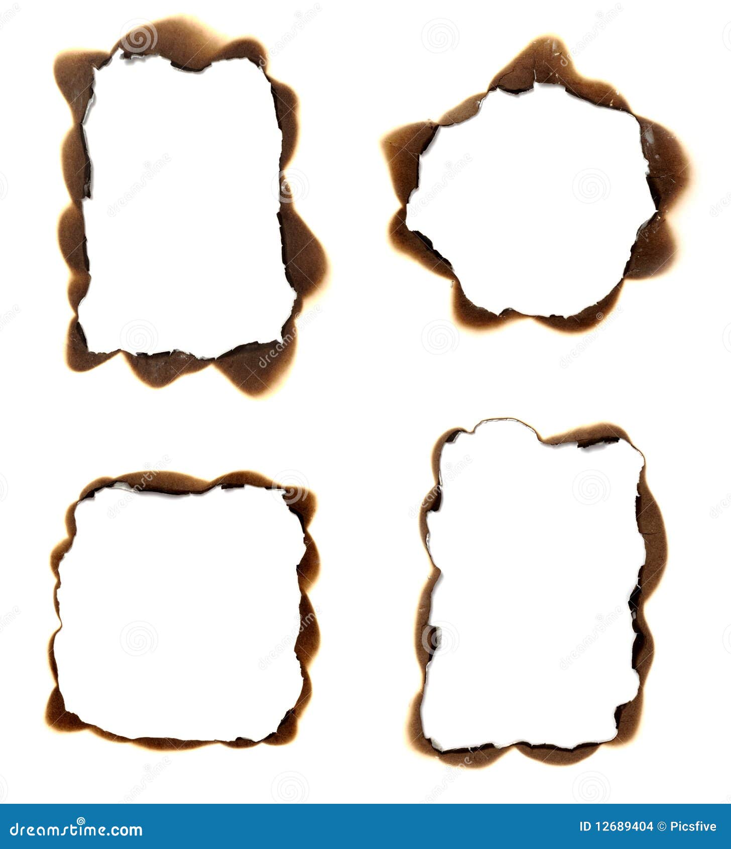 Burn Paper Frame Background Stock Images - Image: 12689404