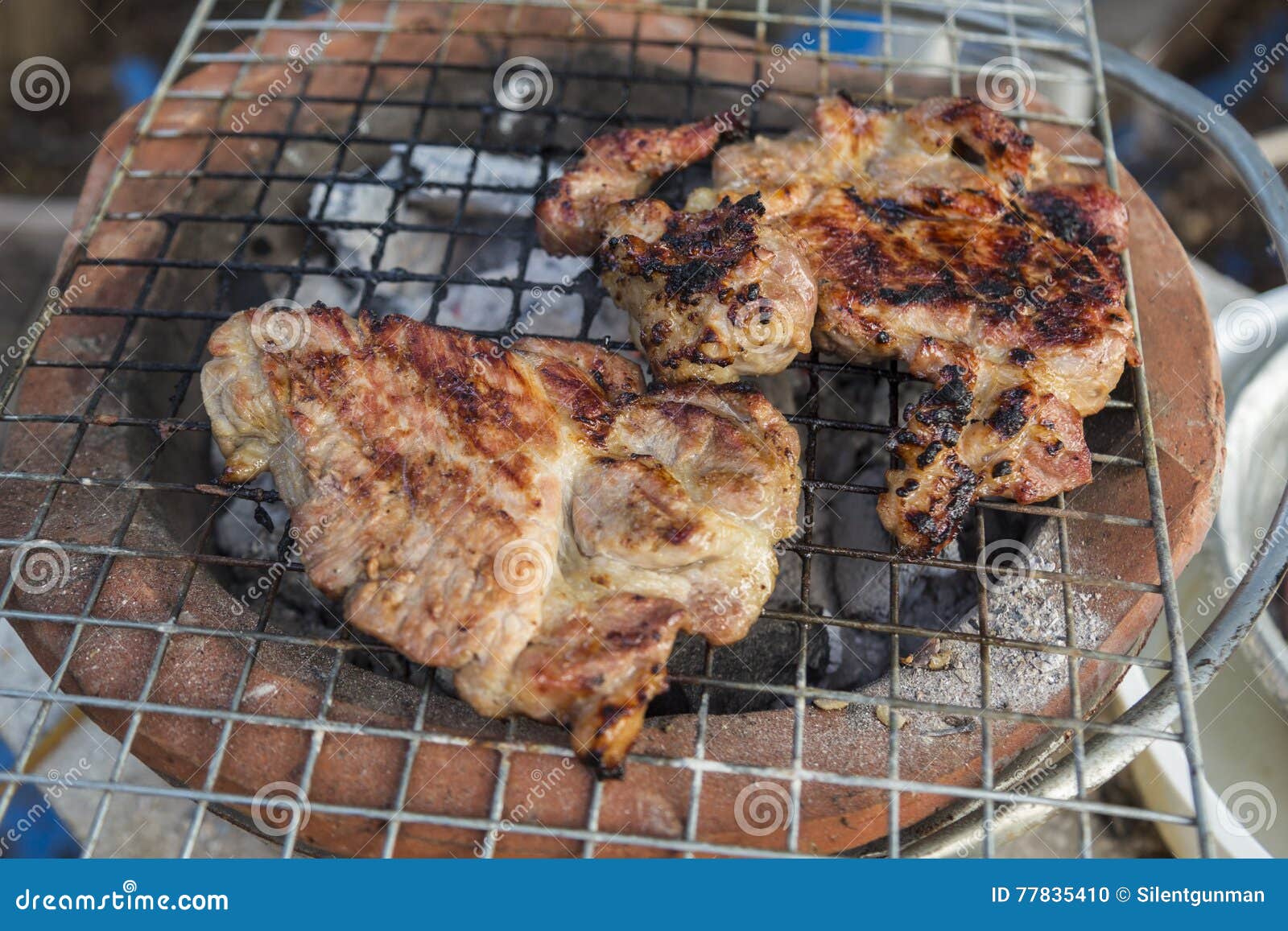 Burn roasted meat stock photo. Image of delicious, picnic - 77835410
