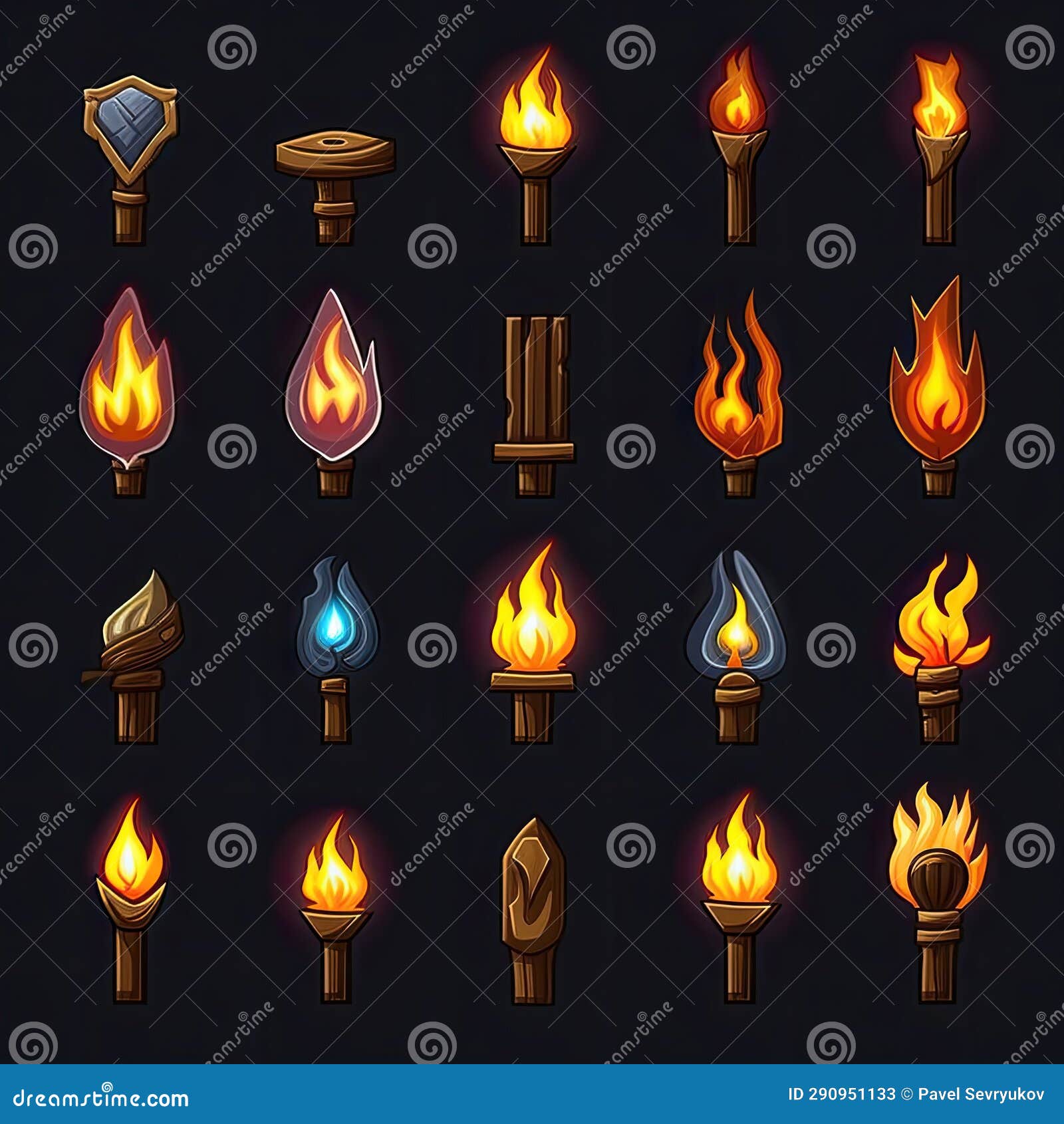 Burn Torch Fire Game Ai Generated Stock Illustration - Illustration of ...