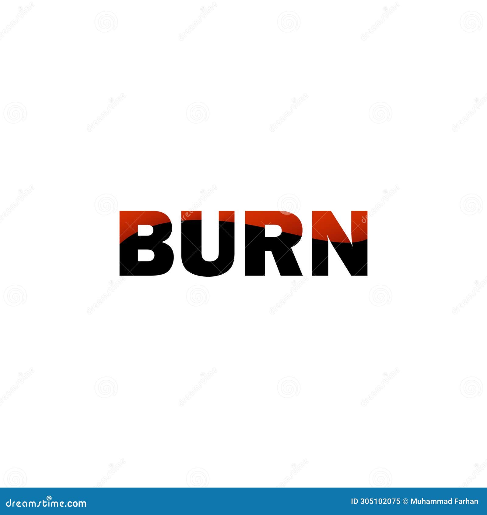 Burn Wordmark Logo Graphic Design Stock Vector - Illustration of symbol ...