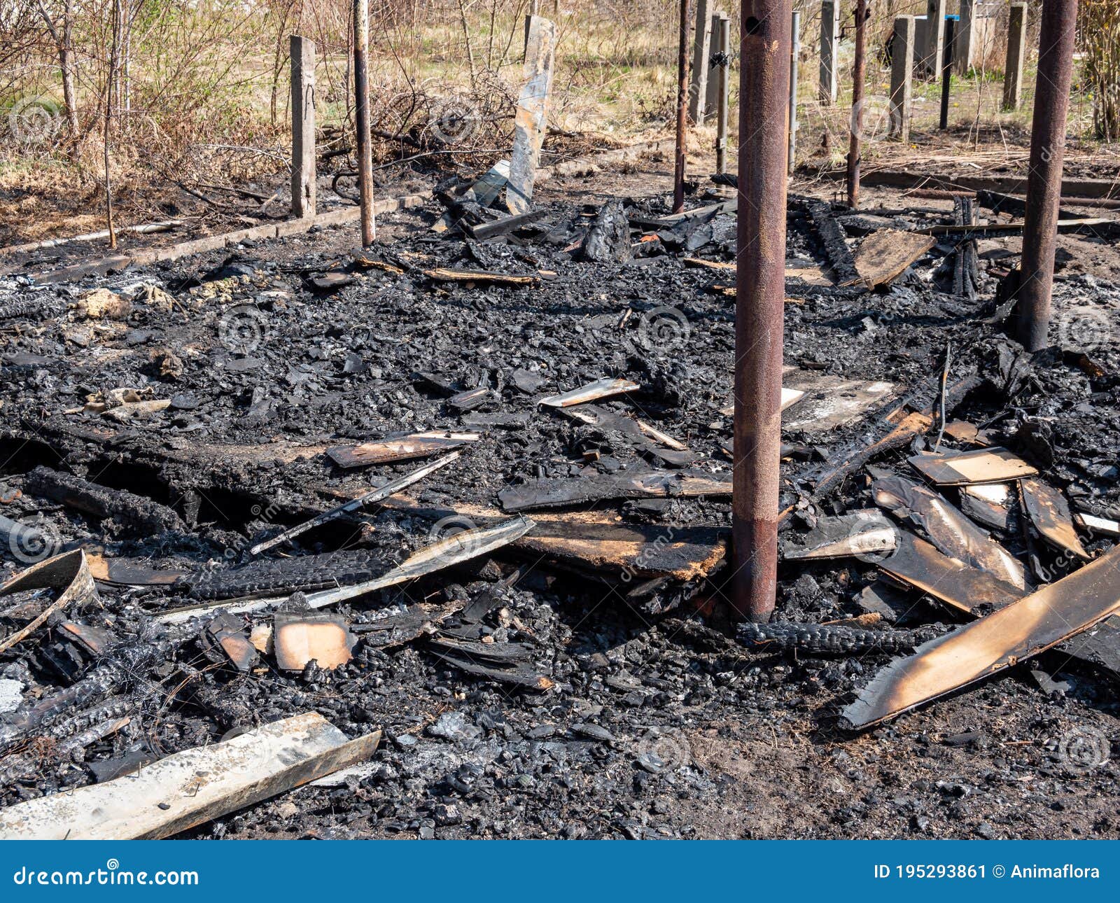 Burned Arbor Arson Fire Devil Stock Image - Image of advertisement ...