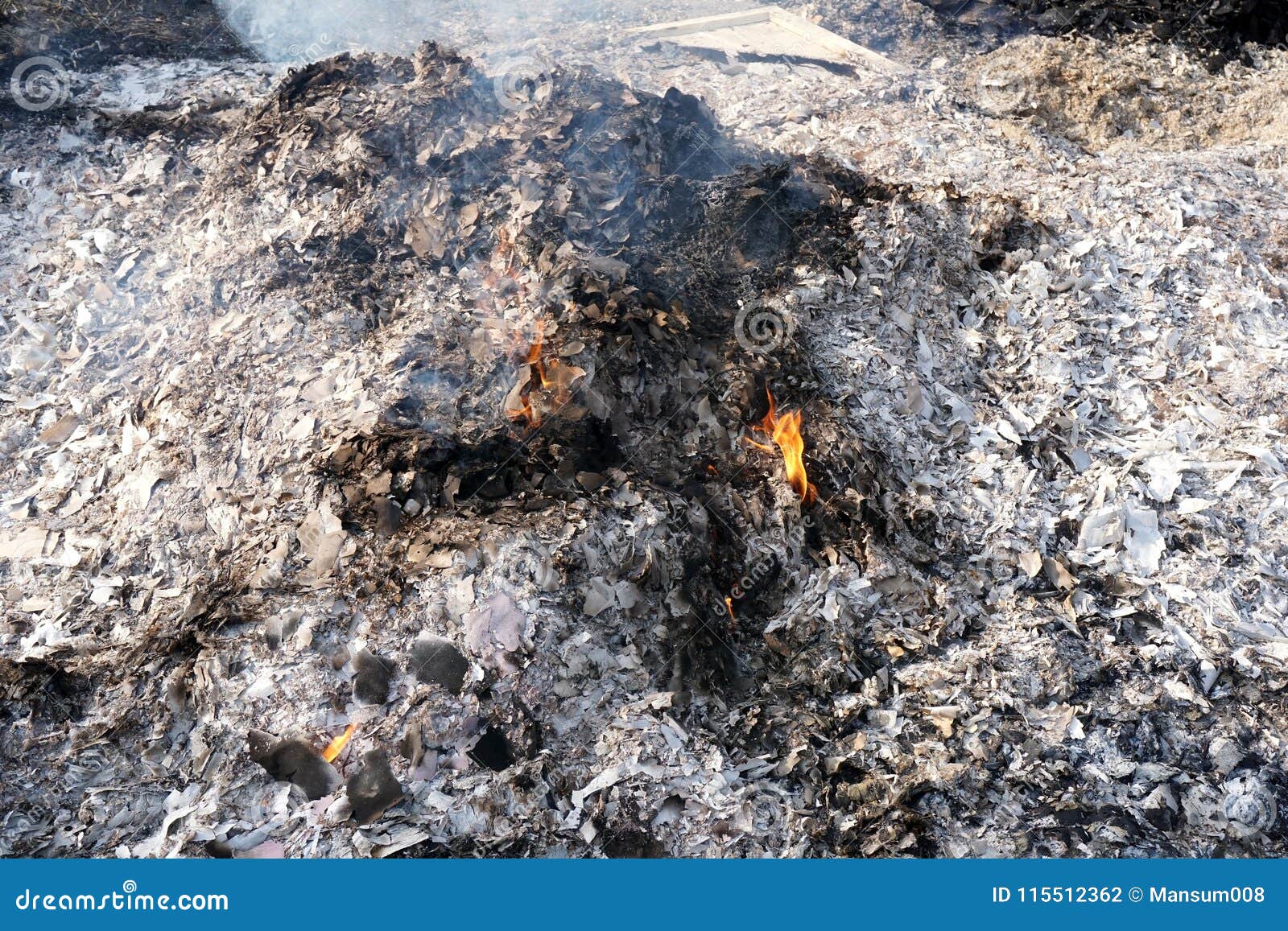 Burned ash from fire stock photo. Image of pollution - 115512362