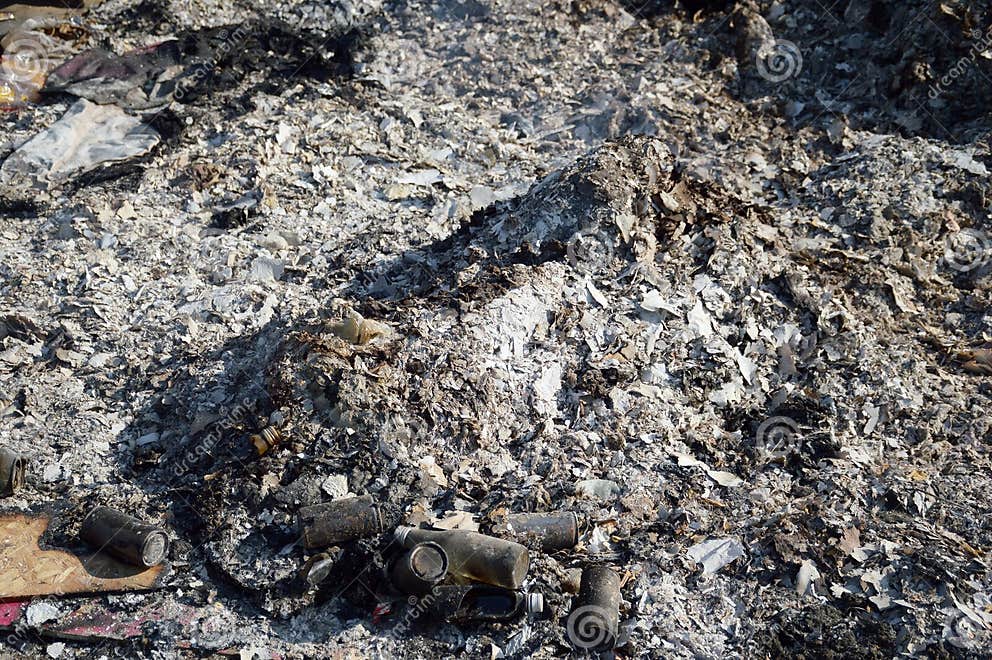 Burned ash from fire stock photo. Image of burned, dirty - 78554240