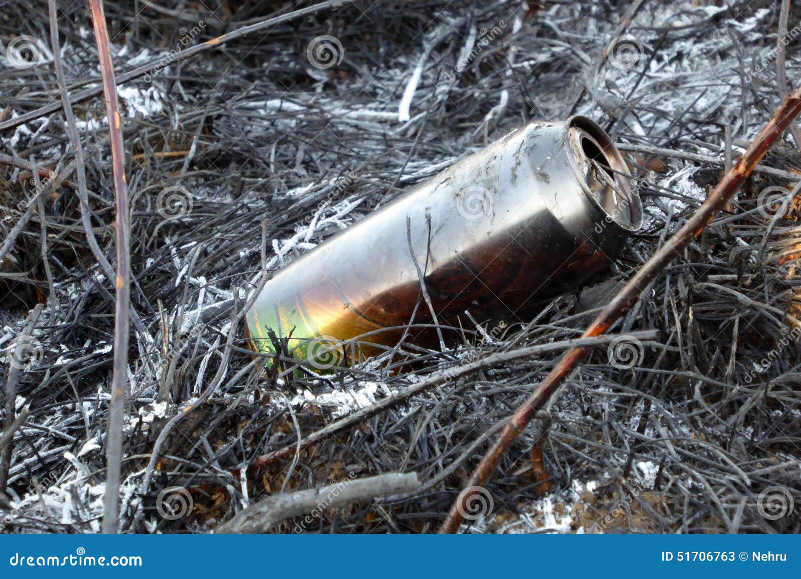 Burned beer can stock image. Image of aluminum, fire - 51706763