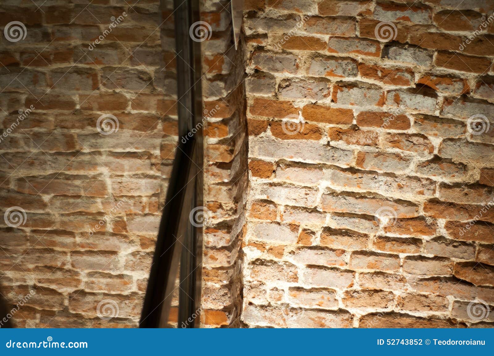 Burned brick wall stock photo. Image of reflexion, stronghold - 52743852