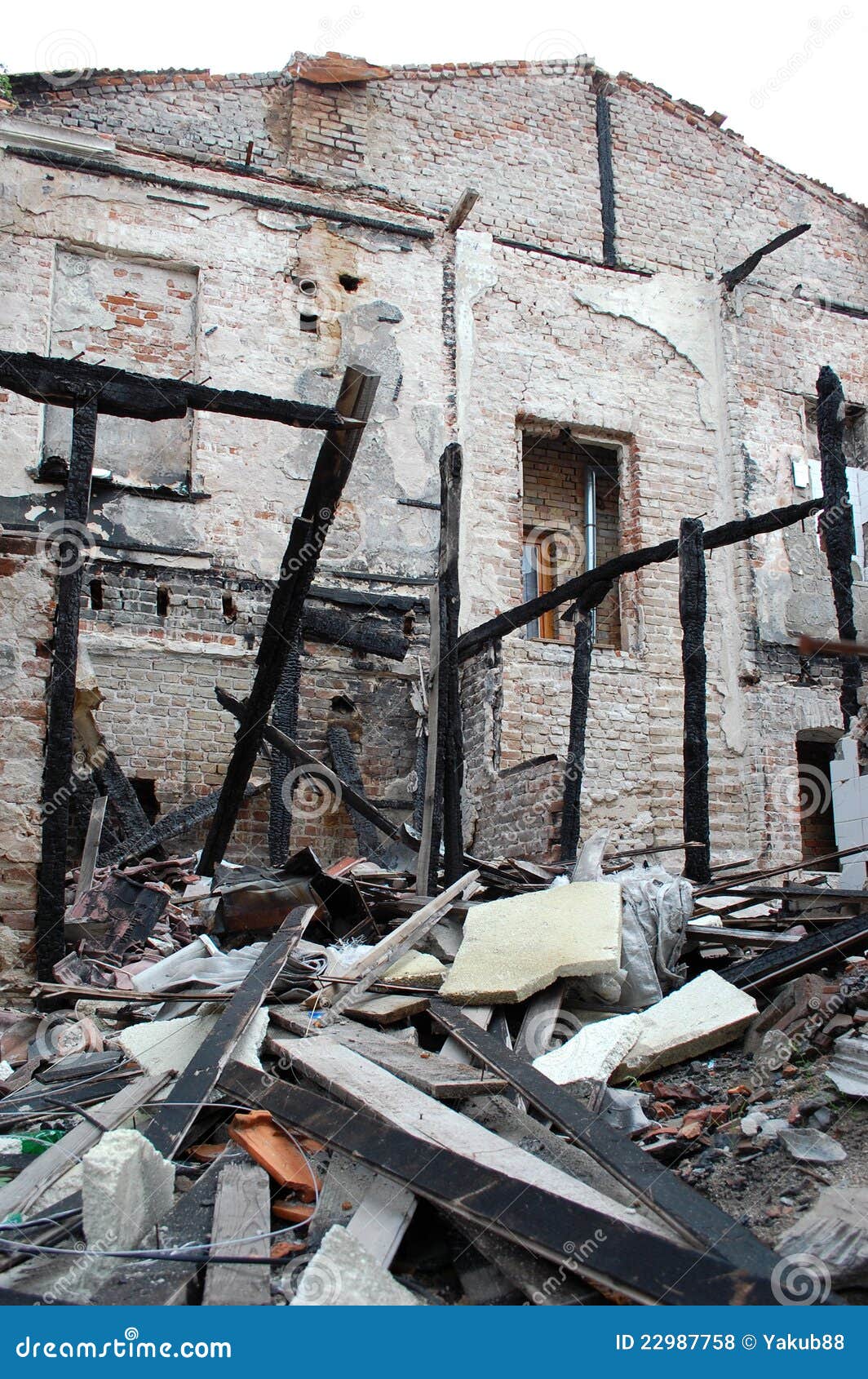 Burned building stock photo. Image of destruction, loss - 22987758