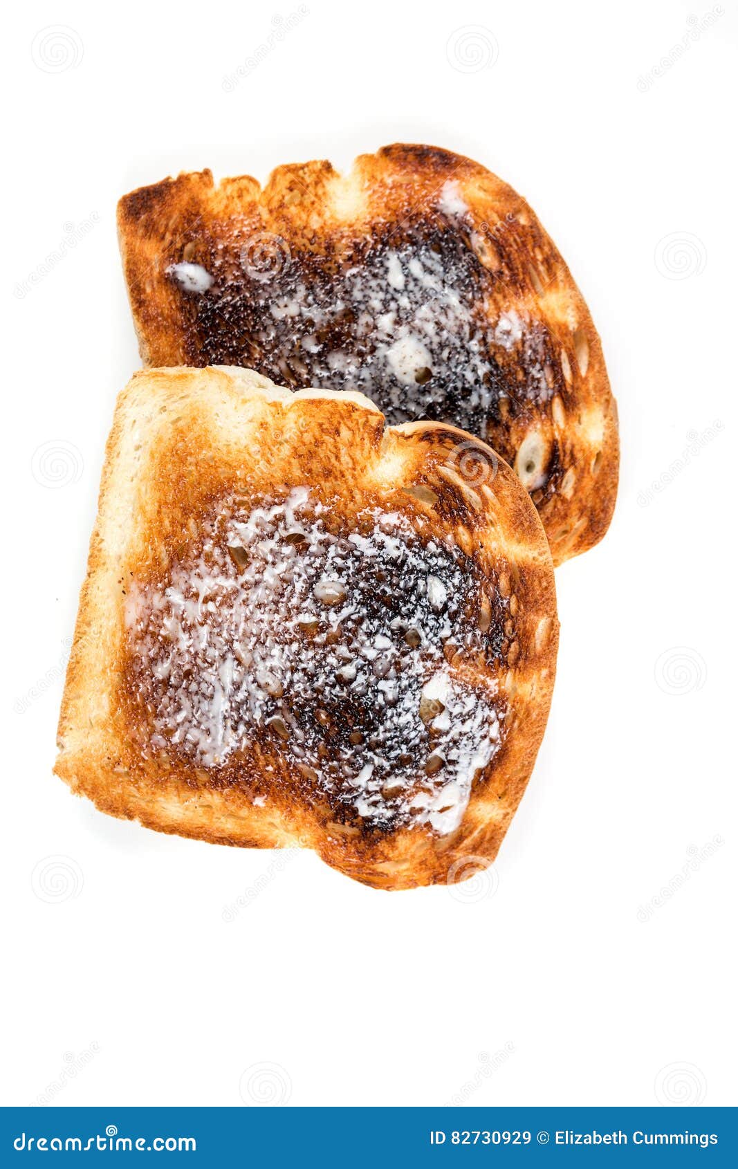Burned Buttered Whole Grain Toast Stock Image - Image of buttered ...