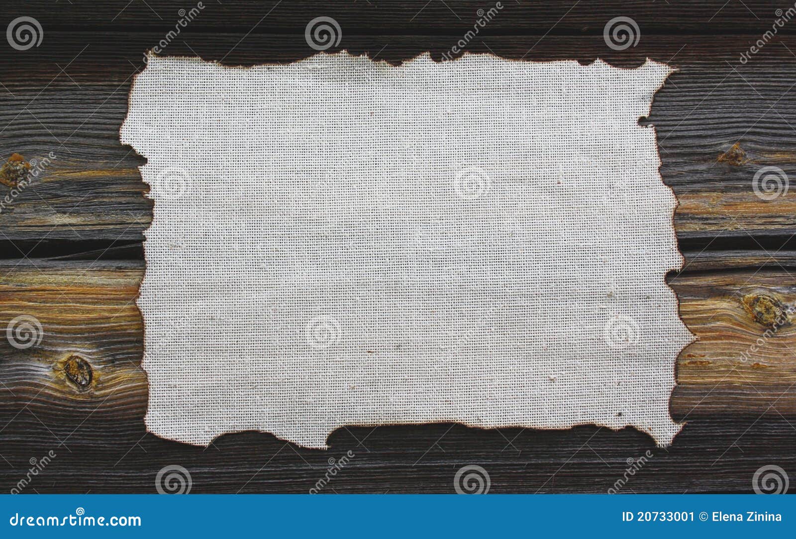 Burned Canvas on a Wooden Background Stock Image - Image of board ...