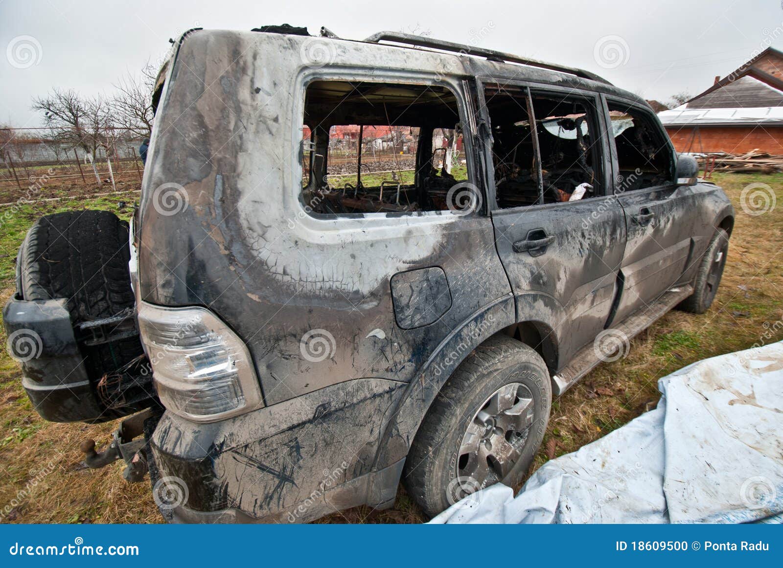 Burned car stock photo. Image of melted, wires, collision - 18609500