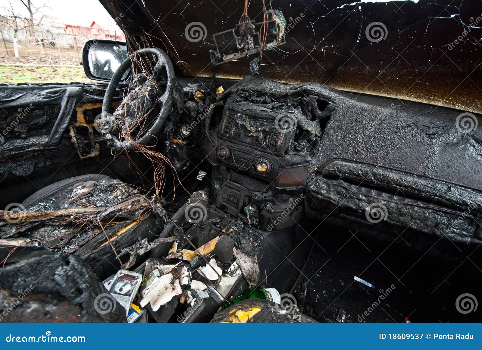 Burned car stock image. Image of transportation, commuting - 18609537