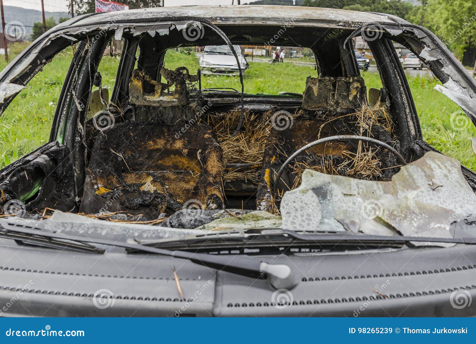 Burned car stock image. Image of health, automobile, dirt - 98265239