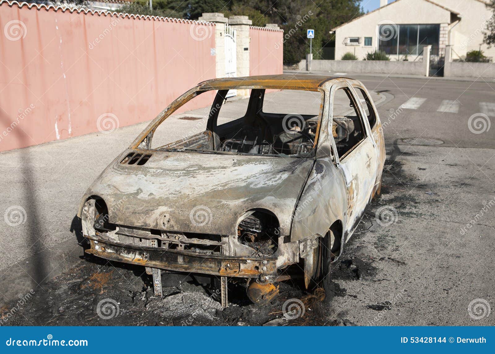 Burned car stock photo. Image of fire, fired, burned - 53428144