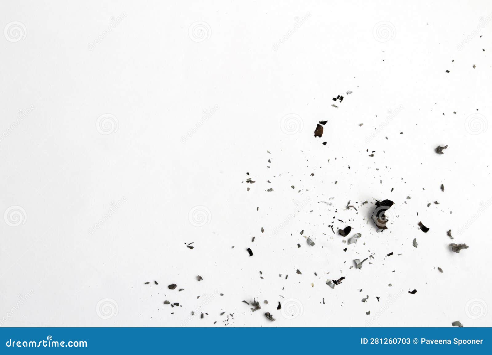 Burned, Charred Paper Scraps Isolated on White Background Stock Image ...